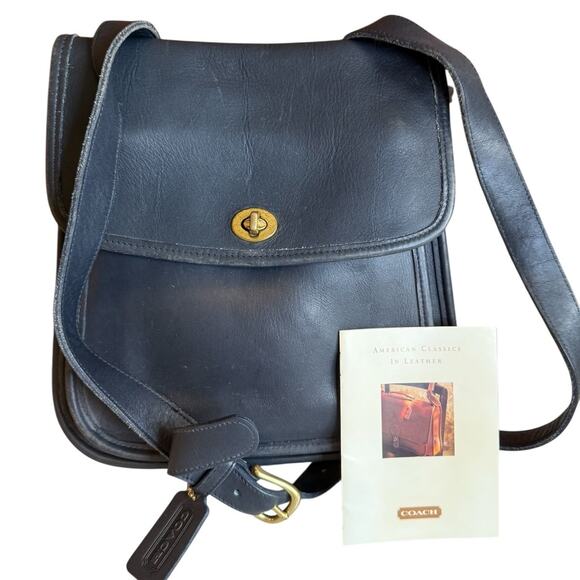 Coach | Bags | Vintage Coach Sidepack 9979 Crossbody Bag Dark Navy Blue ...